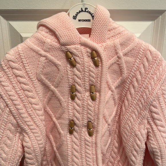 Sarah Louise | Shirts & Tops | Sarah Louise Pink Toggle Button Knit ...